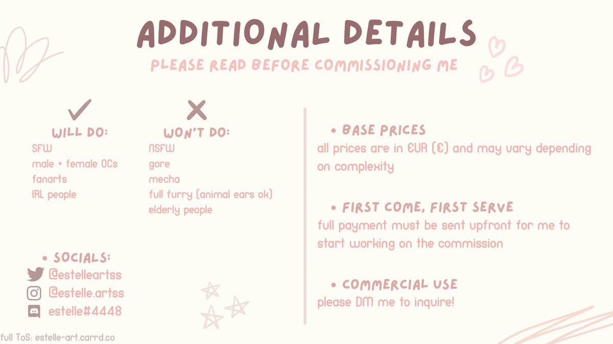 HIATUS 荒木 HISO ฮิโสะ 🪴 on Twitter: "RT @estelleartss: ˗ˏˋ ꒰ COMMS OPEN ꒱ ˎˊ˗ — RTs are very ...