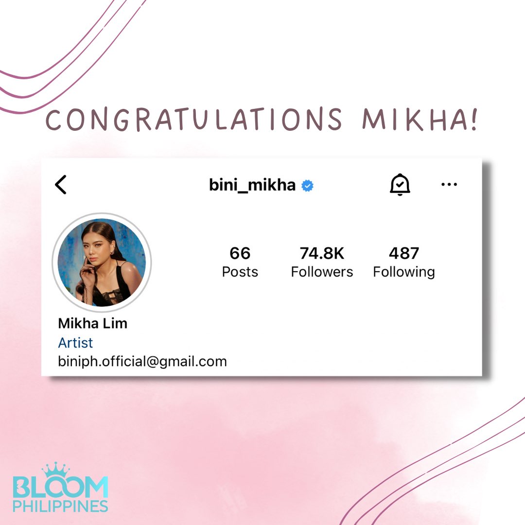 BLOOM PHILIPPINES On Twitter Congratulations bini mikha For Being Verified On Instagram Yey bloom-philippines-on-twitter-congratulations-bini-mikha-for-being-verified-on-instagram-yey