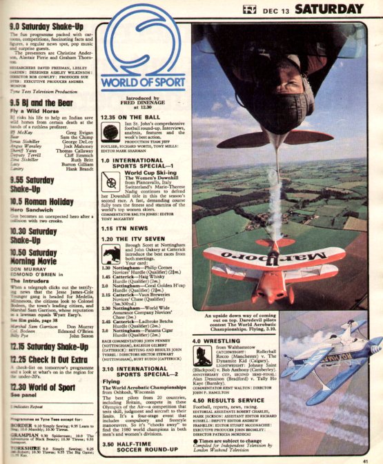 Graeme Wood on Twitter: "RT @woodg31: TV📺13/12/80 ITV 9.0:Saturday Shake Up 9.5:BJ and the Bear ...