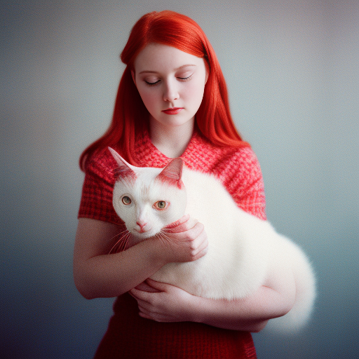 cardoso on Twitter: "Pedi uma ruiva com um gato. Essa IA é melhor desenhando ruivas do que gatos."