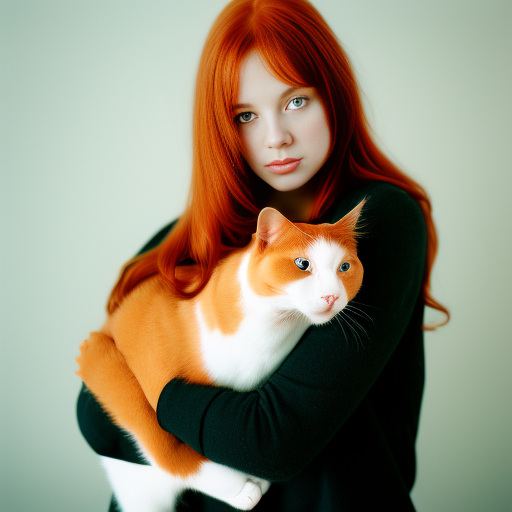 cardoso on Twitter: "Pedi uma ruiva com um gato. Essa IA é melhor desenhando ruivas do que gatos."