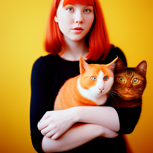 cardoso on Twitter: "Pedi uma ruiva com um gato. Essa IA é melhor desenhando ruivas do que gatos."