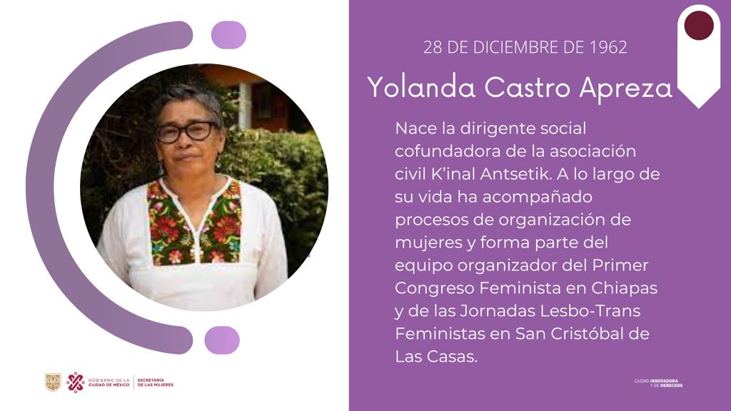 Secretaría de las Mujeres on Twitter: "💠 Yolanda Castro Apreza es uan destacada activista por ...