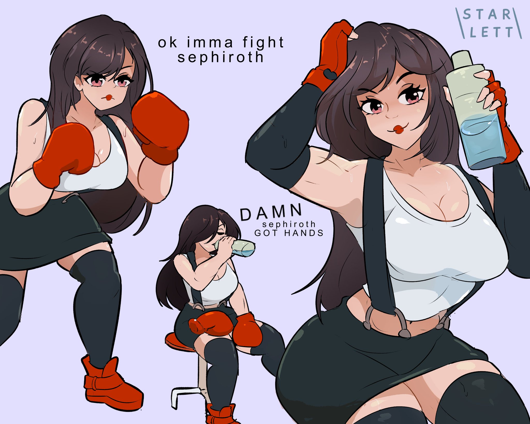 Starlett 🎨 CM OPEN on Twitter: "Tifa is training 😤🥊 https://t.co/ovuIaVlsV6" / Twitter