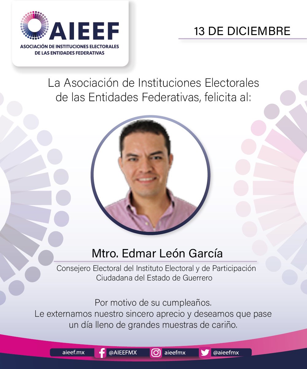 AIEEF on Twitter: "Extendemos una cordial felicitación al Consejero Electoral del @IEPCGRO, Mtro ...