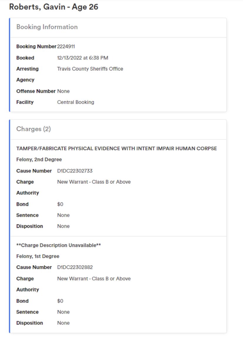 Natalie Haddad on Twitter: "UPDATE: Gavin Roberts, charged with tampering with a corpse ...