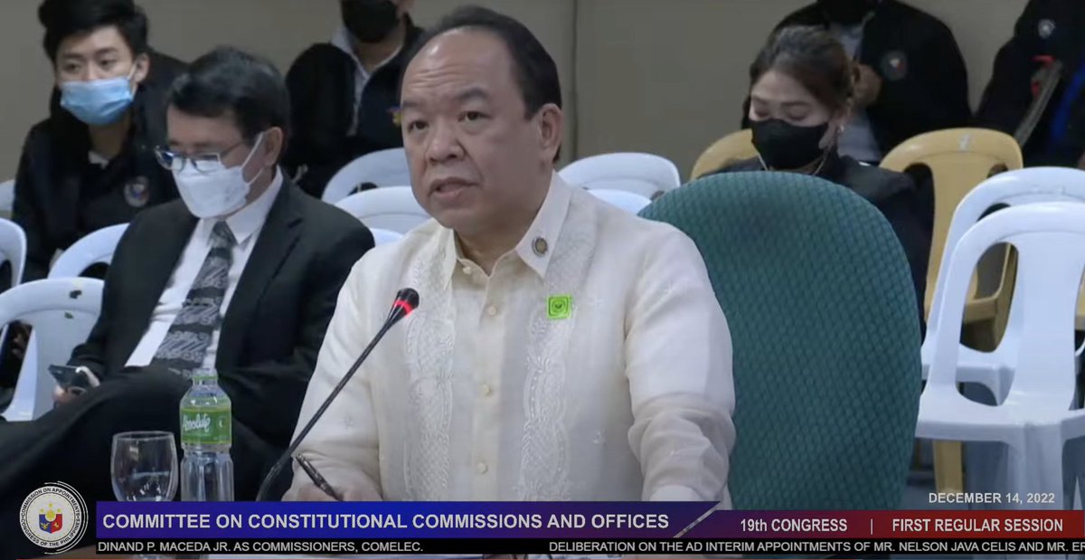 Comelec commissioners Ernesto Maceda Jr. and Nelson Celis secure the ...