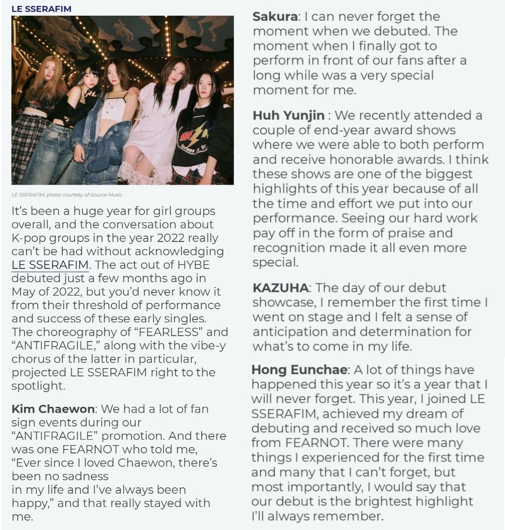 LE SSERAFIM Charts on Twitter: ".@le_sserafim is included in @consequence's list of "10 K-Pop ...