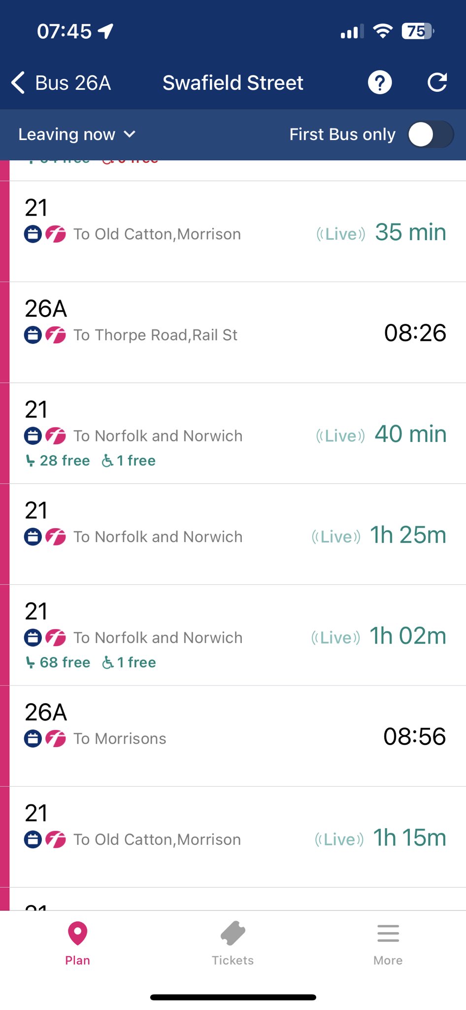 Stevo on Twitter: "@FirstNorwich why are the 8.26 and 8.56 buses pictured never “live” timed ...