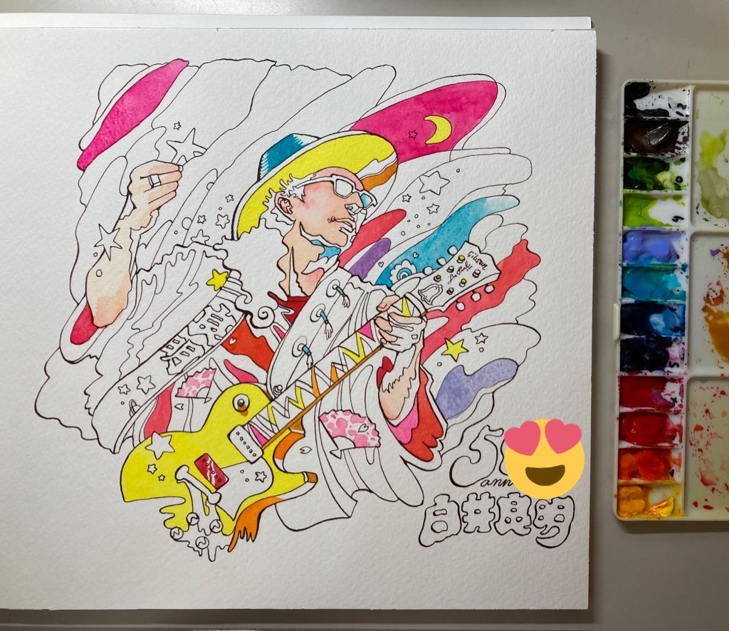 「これをこうして白井良明さん㊗️50周年 」ganpukuの漫画