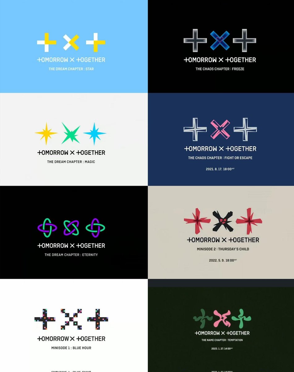 태태오빠🐯💜💜 on Twitter: "RT @yeonfarie: TXT COMEBACK LOGOS THROUGH THE YEARS"