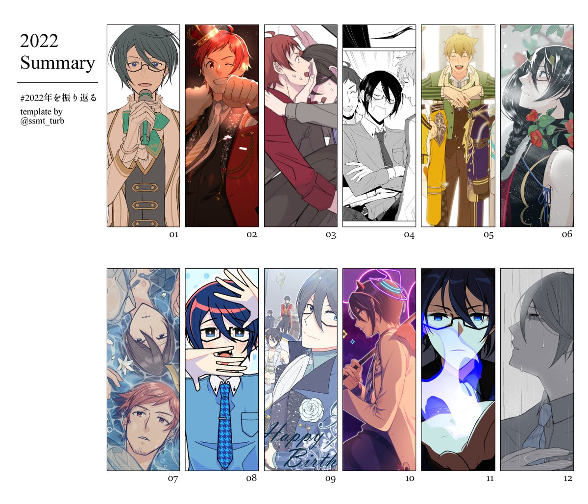 2022年を振り返る テンプレお借りしました drstな描いた1年でした 」AQUAの漫画