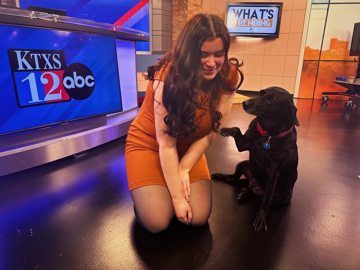 Sarah Burns on Twitter: "Studio pup >>>> @KTXS_News"