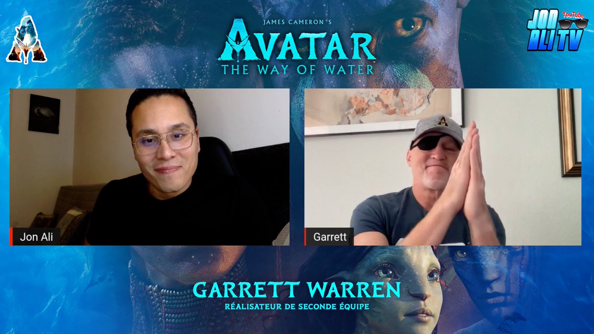 Jon Ali on Twitter: "Le réalisateur de seconde équipe de #AvatarTheWayOfWater Garrett Warren ...