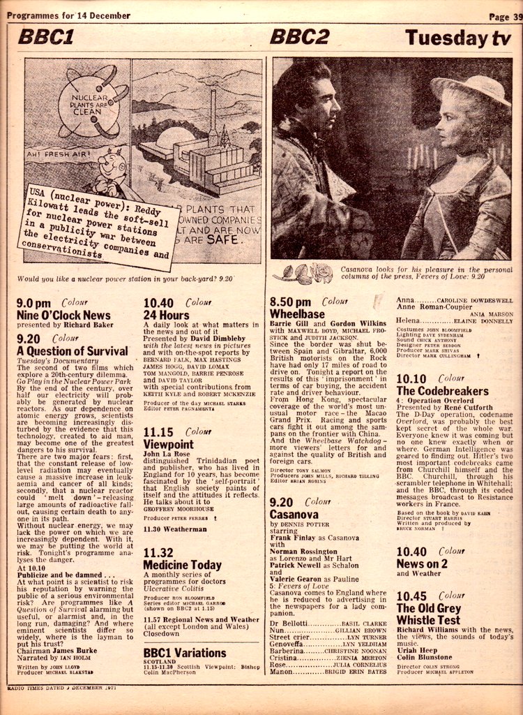 Graeme Wood on Twitter: "RT @woodg31: TV📺14/12/71 BBC1 4.55:Vision On 5.20:Harlem Globetrotters ...
