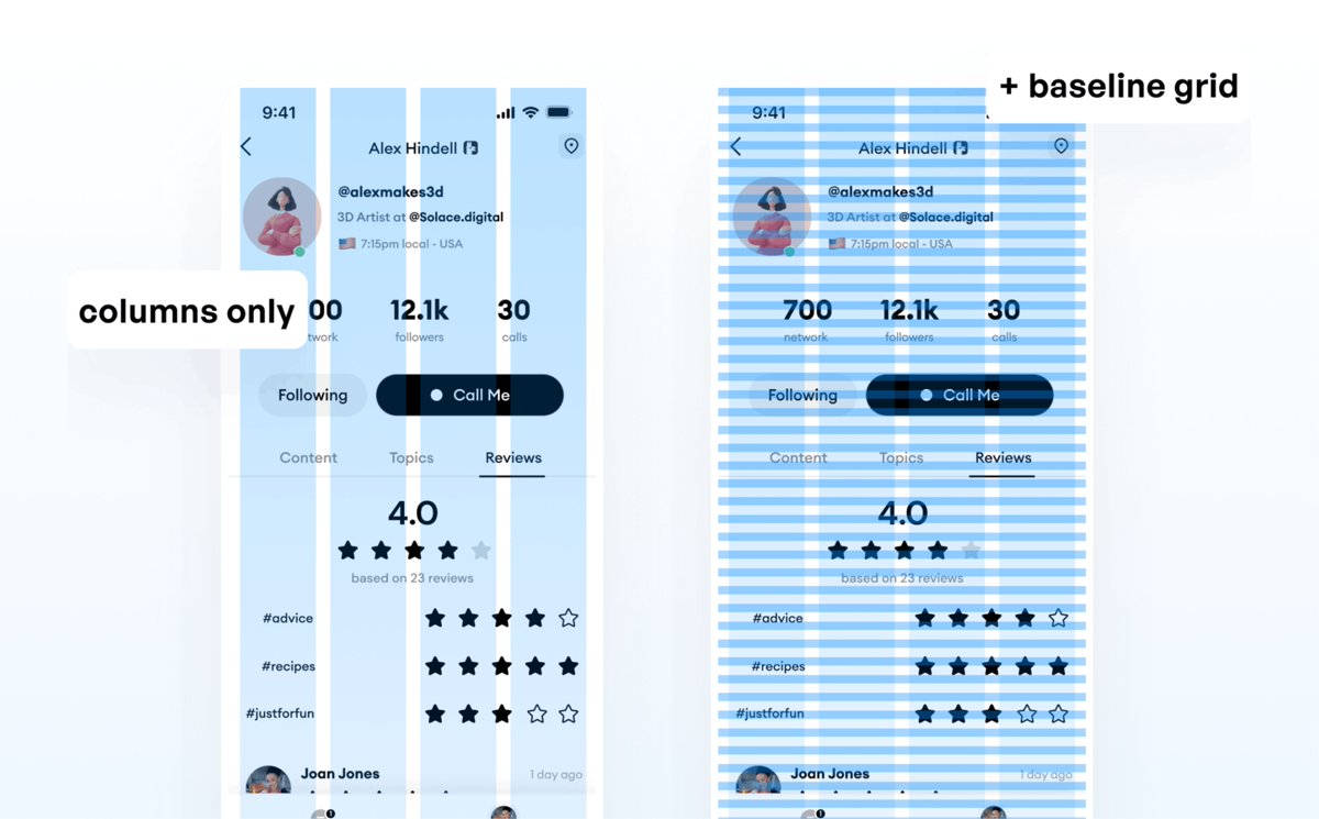 How to set up your grids for mobile and web designs 🧵 - المسلسل من UI Adrian @uiuxadrian - رتبها