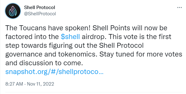 Shell Protocol Confirmed Airdrop 🪂 @ShellProtocol is one of the most popular protocols on ...