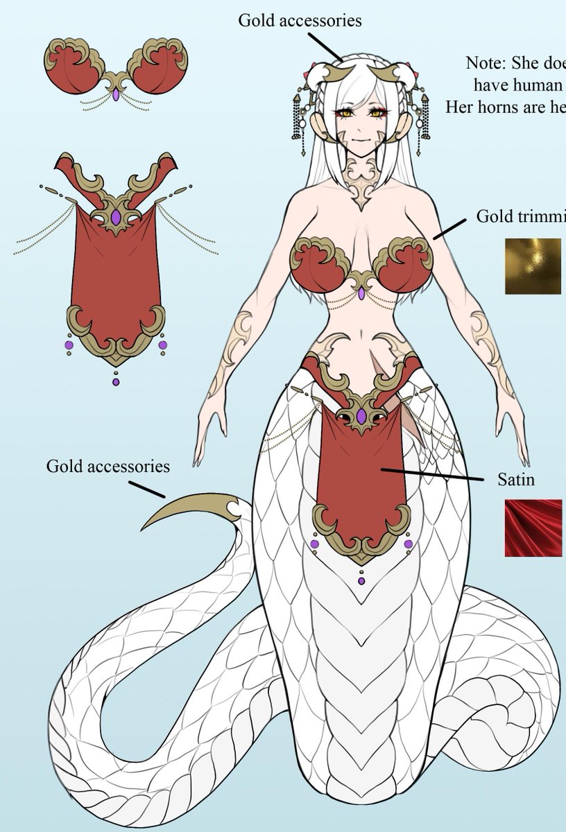SingaSong/Diana on Twitter: "Just wanted to show you guys my finished ref sheet for my Lamia OC ...