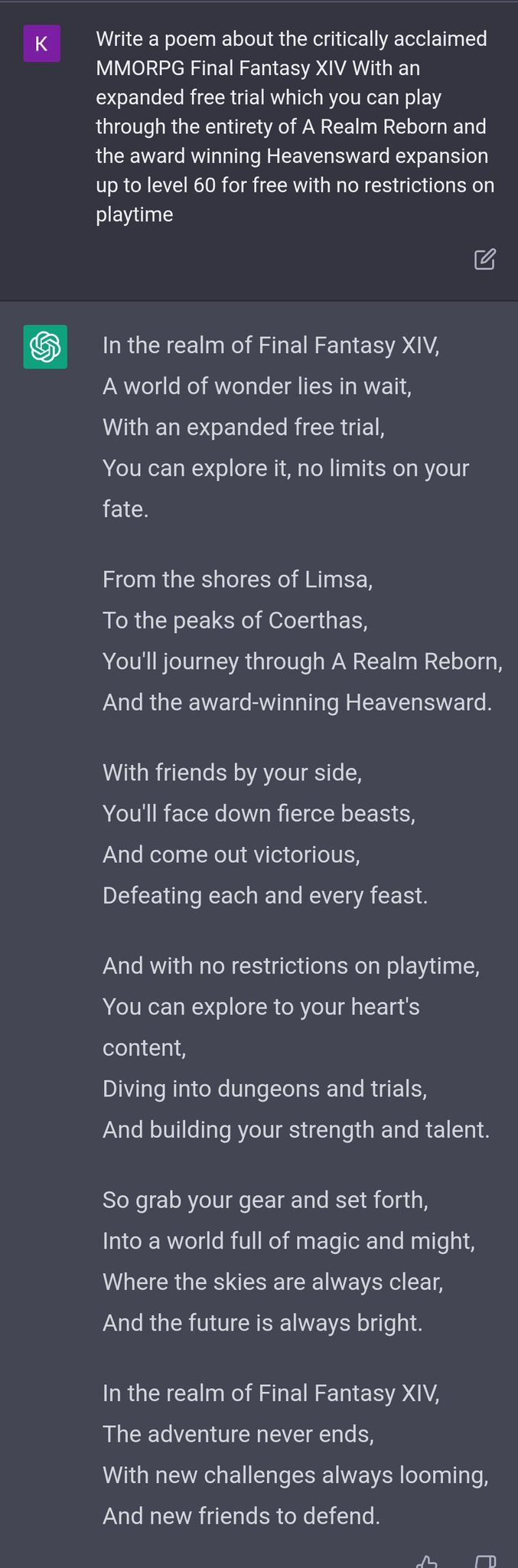 /r/FFXIV on Twitter: ""Thanks openai" by Raw_Onion_Soup https://t.co/IyKsraZi0t https://t.co ...