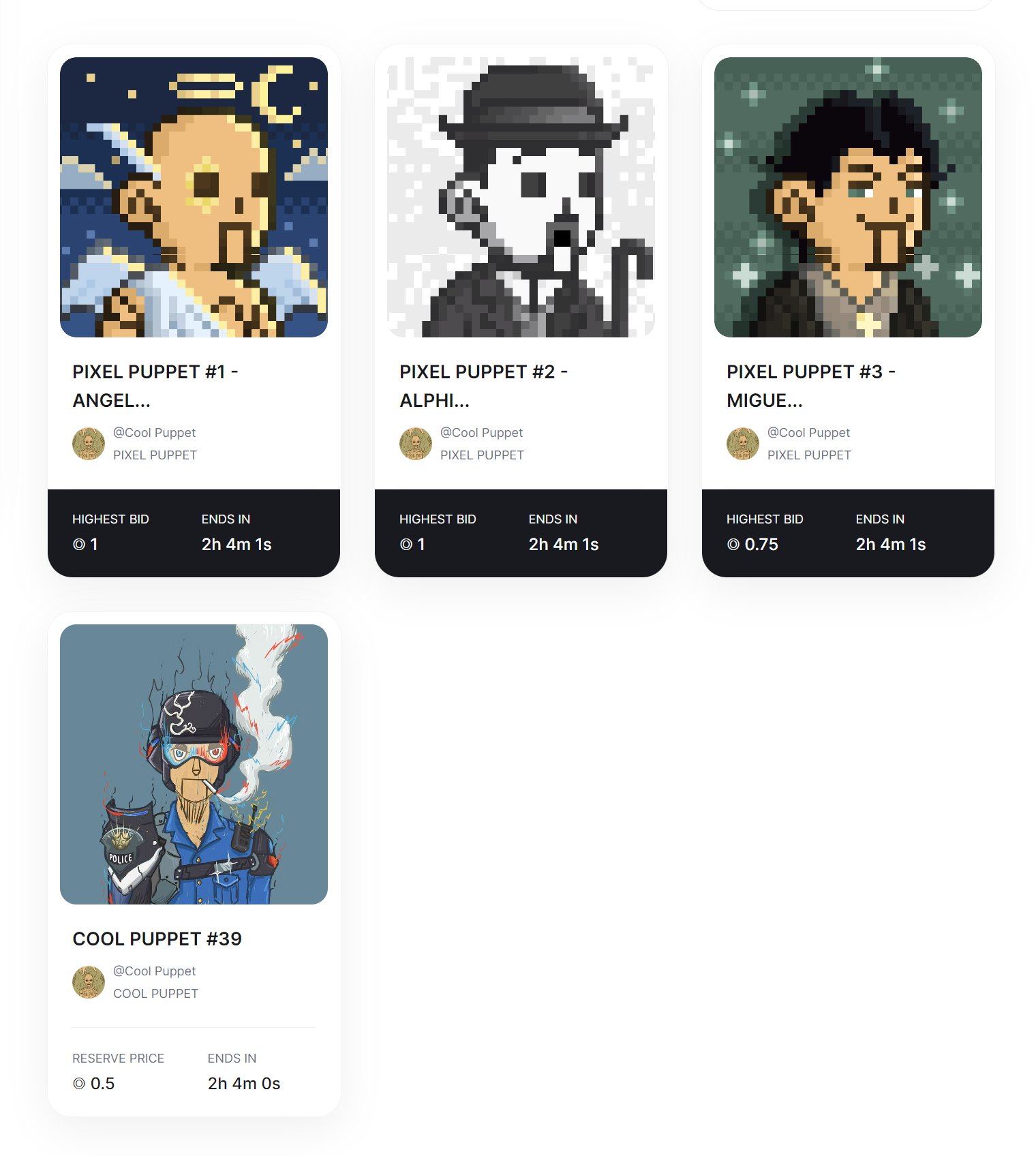 Cool Puppet || EDITIONS LIVE on Twitter: "🚨ONLY 2 HOURS LEFT🚨 Cool Puppet #39-no bid Pixel ...