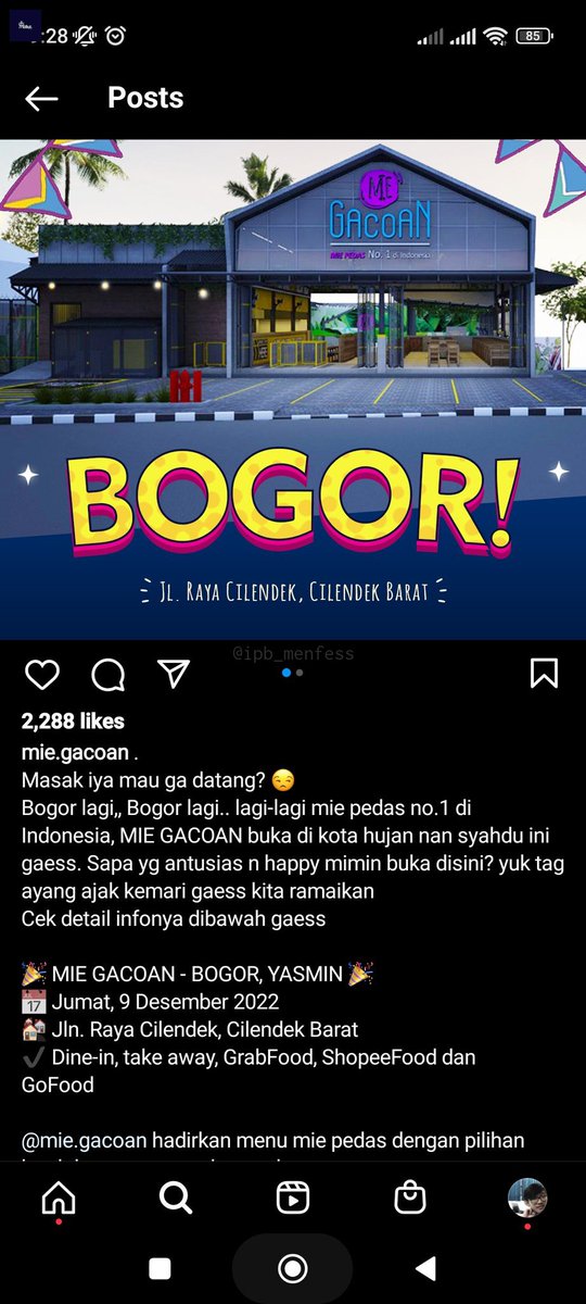 Draft IPB on Twitter: "mulai mingdep nih. selamat bermacet-macet ria, warga semplak🥰 punten"