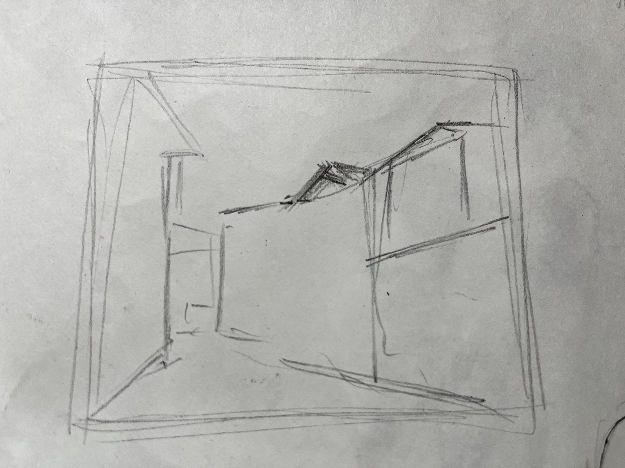 こ（ば）やし on Twitter: "@simodasketch 最も強く見えるモノから描きます。 （≒印象に残ったもの） お写真を見た印象だと、右手前から2番目の建物の屋根からで、なるべく ...