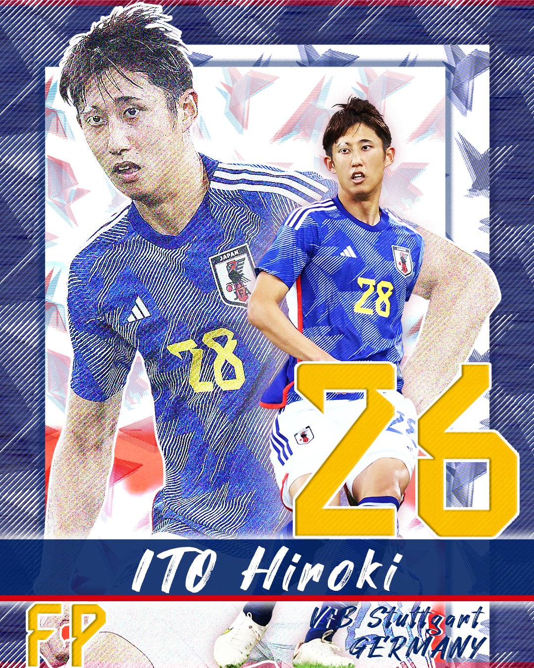 サッカー日本代表 🇯🇵 on Twitter: "#SAMURAIBLUE 招集メンバー紹介⚽️ 🔷#伊藤洋輝 好機を生む左足に注目 ⏩NEXT 🏆FIFA #ワールドカップ ラウンド16 🗓 ...