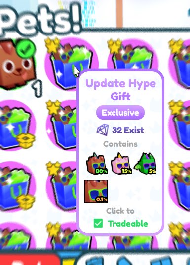 Pet Sim X Leaks on Twitter: "Gift chances for the pets in the update hype gift"