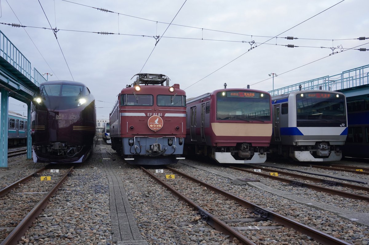 あらかわ@新幹線year2022 on Twitter: "RT @Wejksjjsgdje: 12/3 「幻の1985年エキスポライナー再現撮影会」 E655系「和」 EF81 81 ...