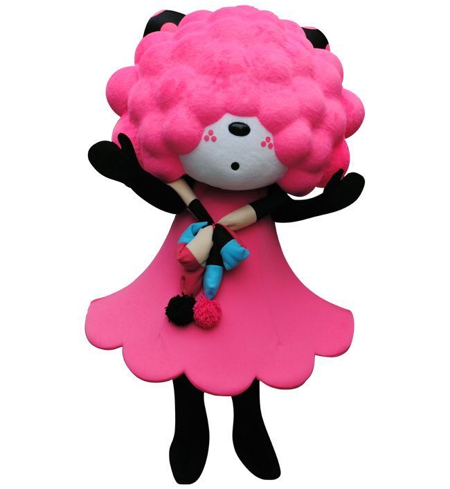 「Melulu, a sheep with a pink perm, is the」|Mondo Mascotsのイラスト
