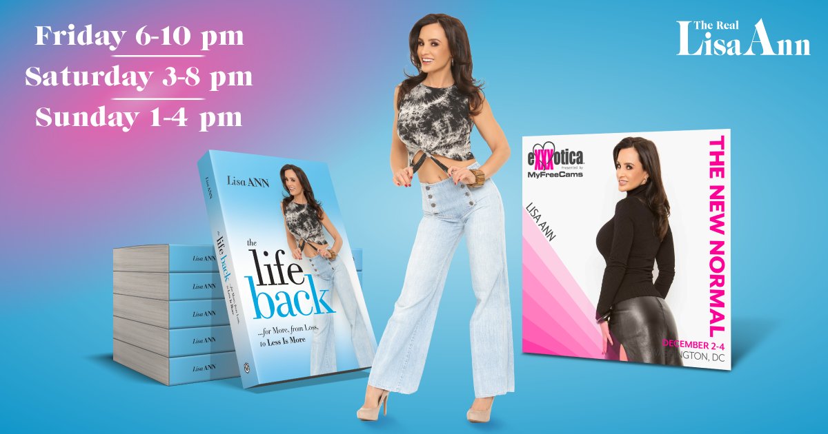 TW Pornstars - Lisa Ann. Twitter. Hello Day 2 of @EXXXOTICA DC, who's ready?! I will be at. 3:30 ...