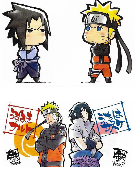 Naruto Chibi Characters Fighting