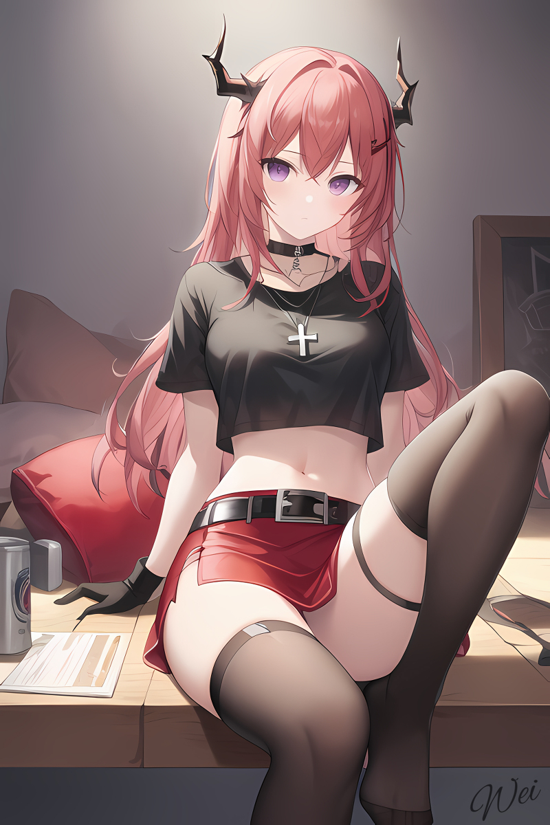 小惟 on Twitter: "cool（Surtr） #NovelAI #女の子 #Surtr #明日方舟 #史尔特尔 #少女 https://pixiv.net/artworks ...