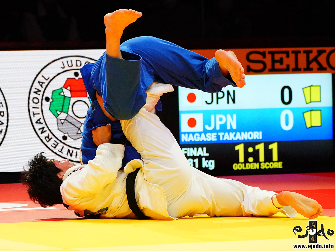 eJudo編集長 古田 英毅 on Twitter: "【写真】81kg級決勝、小原拳哉が永瀬貴規から引込返「技有」 https://t.co/2u91SCrKNI #JudoTokyo ...