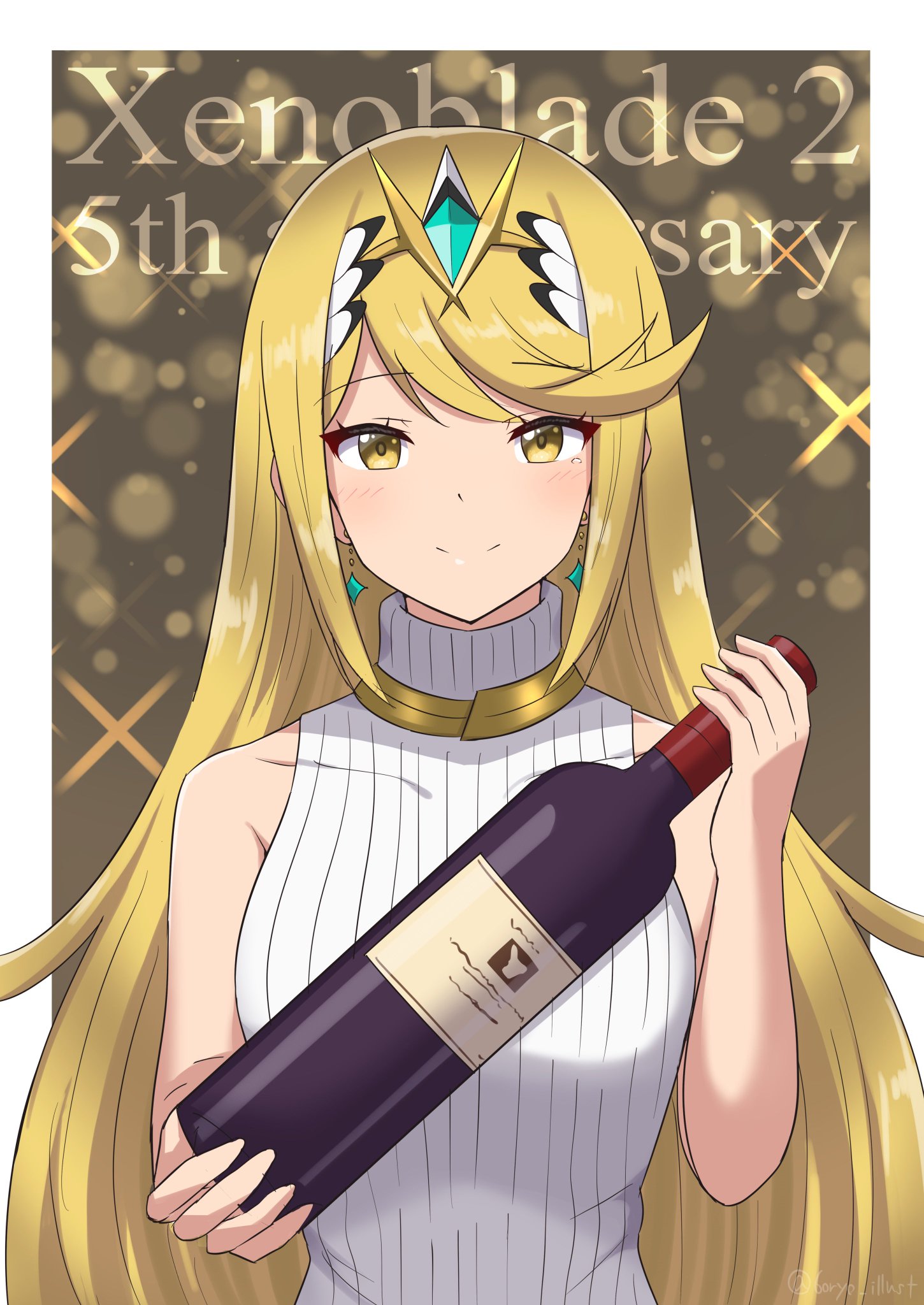 ryo@C101 金曜日 東Z 25a on Twitter: "遅刻しましたが5周年おめでとうございます！ エンディングから5年後の妄想…🍷 #Xenoblade2_fes22 https ...