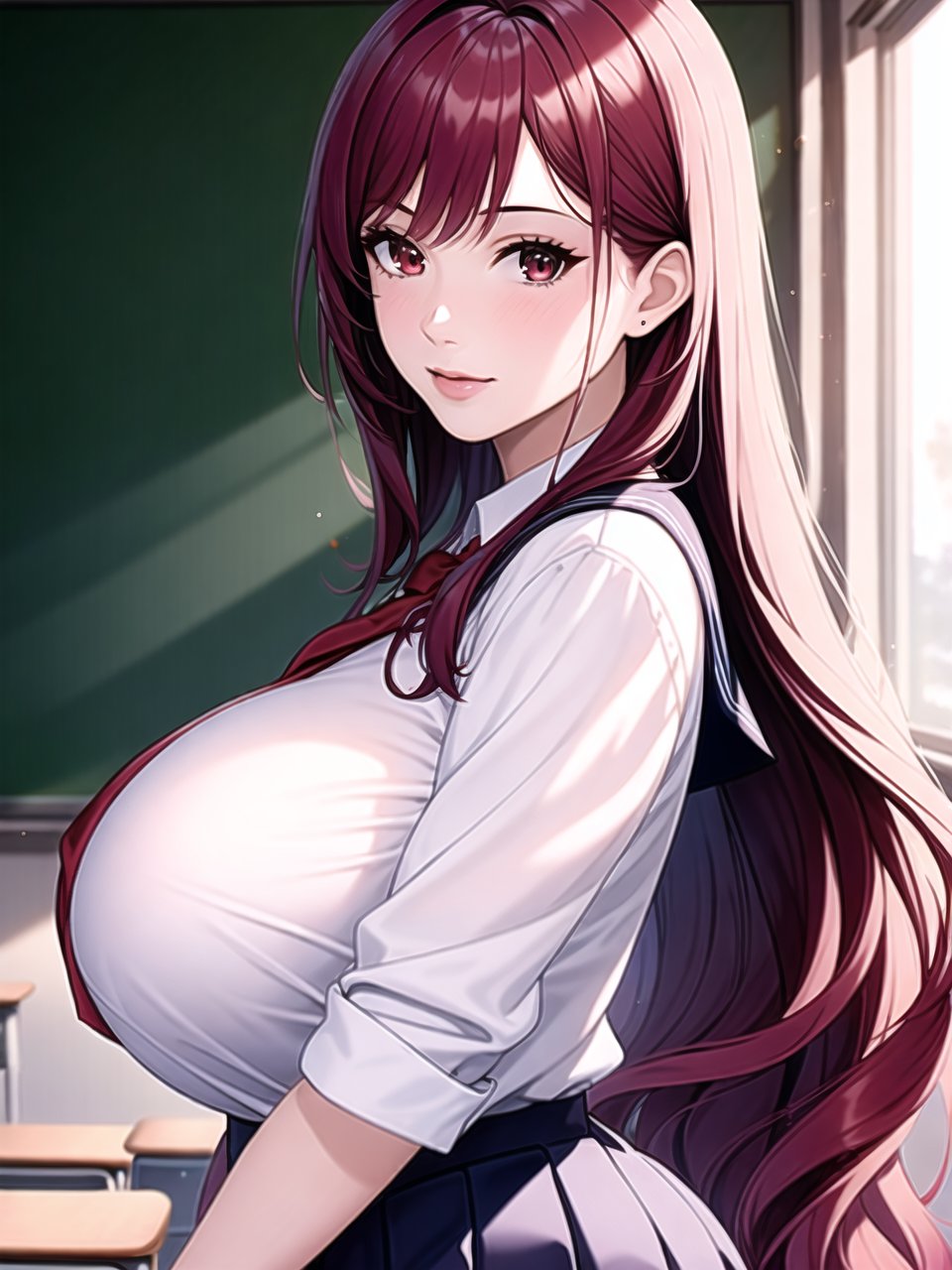 Cl.AI.re Miyamoto on Twitter: "Somehow I'm getting used to the big boobas for Kurenai. #NovelAI ...