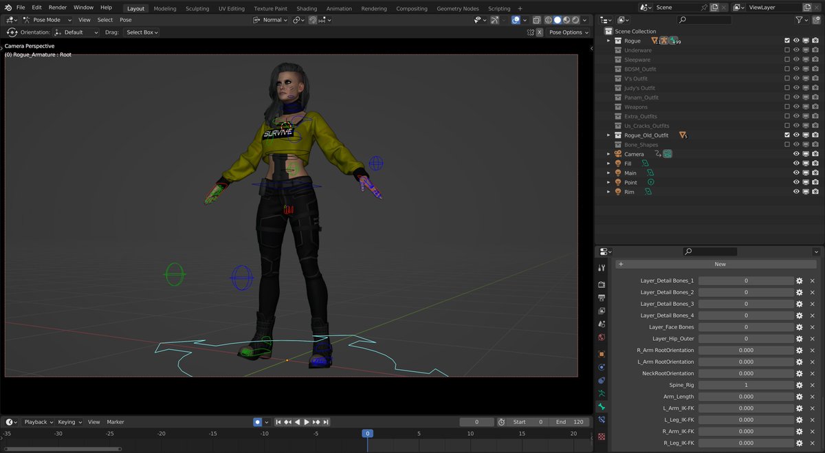 I updated my Cyberpunk model pack on Patreon. Added Rogue and her ...