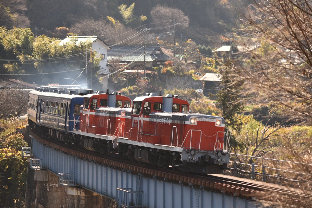 高崎秩父ライン on Twitter: "#撮影報告 22/12/4 快速 DLすいぐん DE10 1654+DE101604+12系5 9821レ ①第二久慈川橋梁（西金～上小川）«11: ...