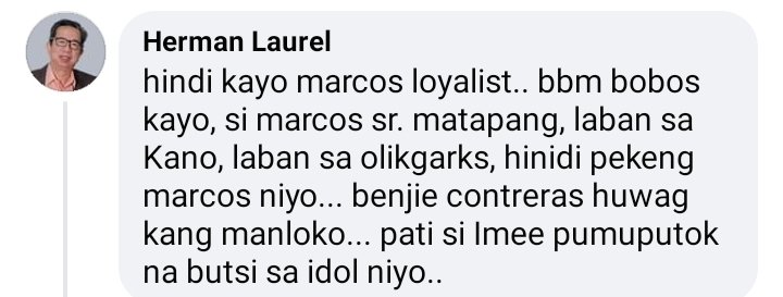 Nina on Twitter: "Magingat kayo sa mga Marcos Loyalists na katulad nito. Talaga ba, Herman ...