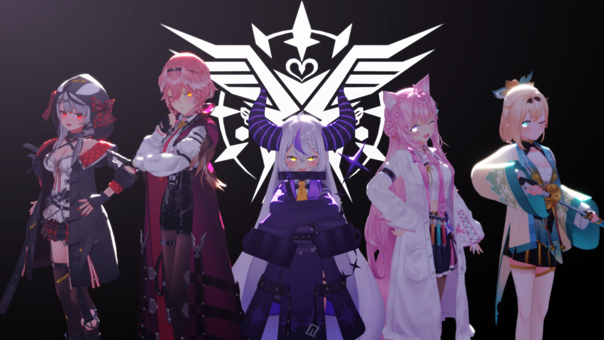 あさのーと on Twitter: "WE ARE "holoX"!!! #laplus_artdesu #Luillust #こよりすけっち #さかまた飼育日記 #いろはにも絵を https ...