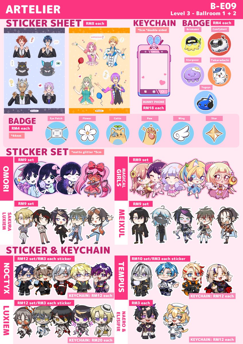 churros 🥐 | Maine Cat Vtuber/Artist on Twitter: "RT @ArtelierVT: 🌸 ARTELIER Booth Catalogue🌸 📢 B ...