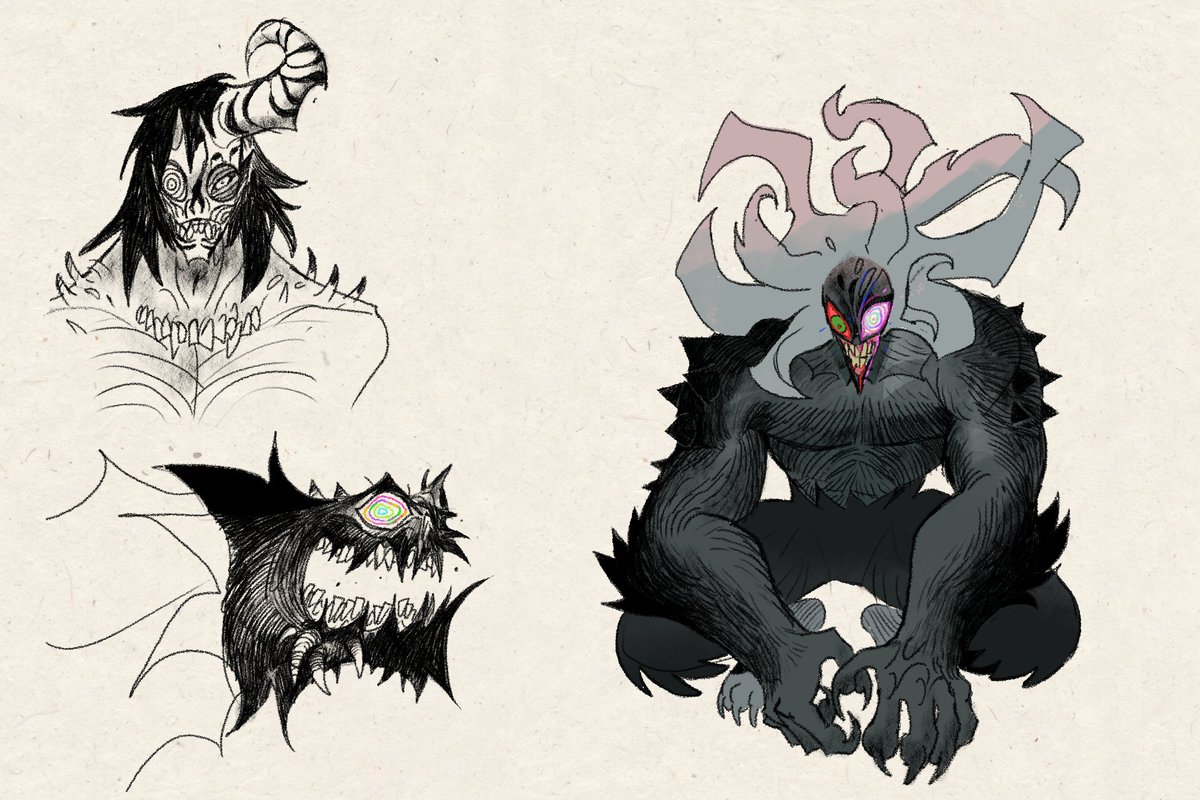 「Monster/demon sketches 」|Alan Cortesのイラスト