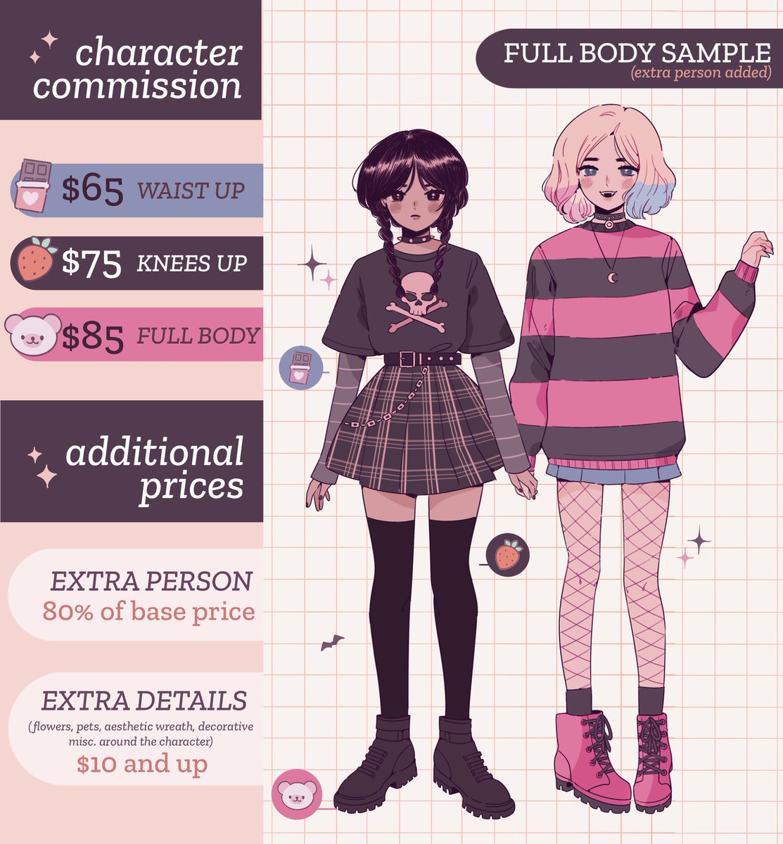 kiyoshiri ʕ•́ ᴥ •̀๑ʔ ˚˳⊹ ꒰ doing commissions! ꒱ on Twitter: "RT @naechua: opening comms for the ...