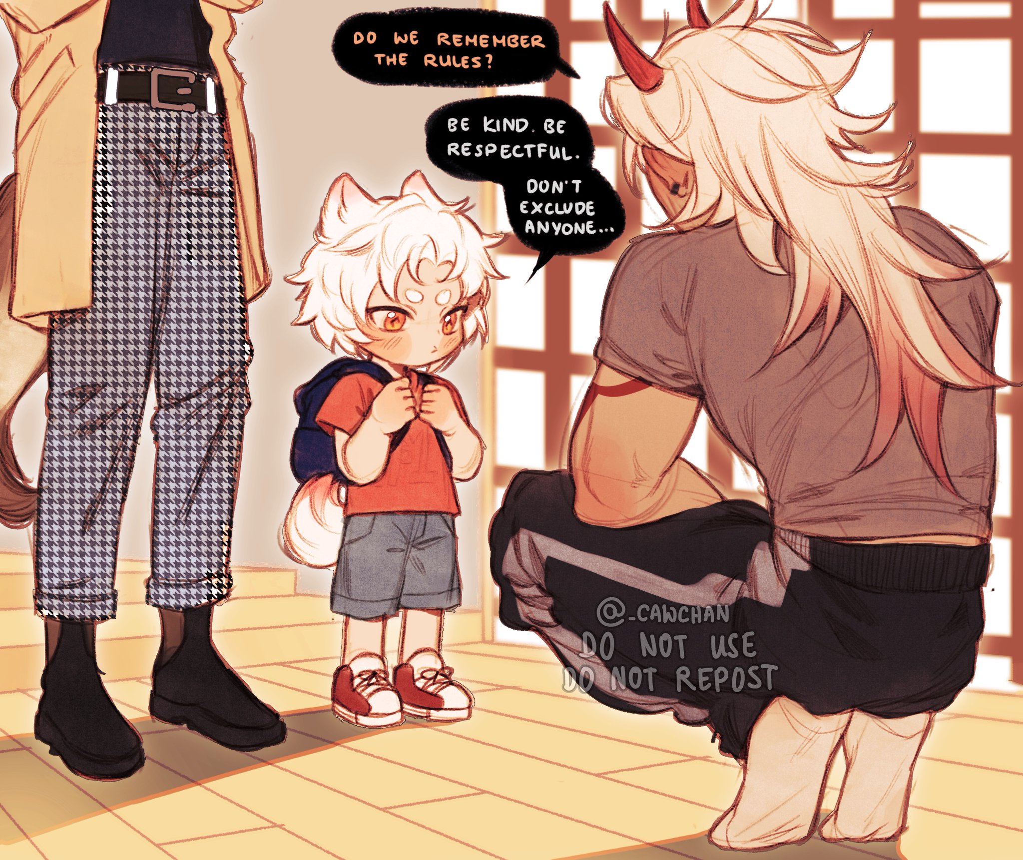 🌻cawie🌻 On Twitter Itto Teaches Only The Priorities For The First Day At Elementary School