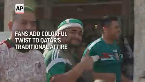 Fans in Qatar have refashioned traditional Gulf Arab clothing to ...