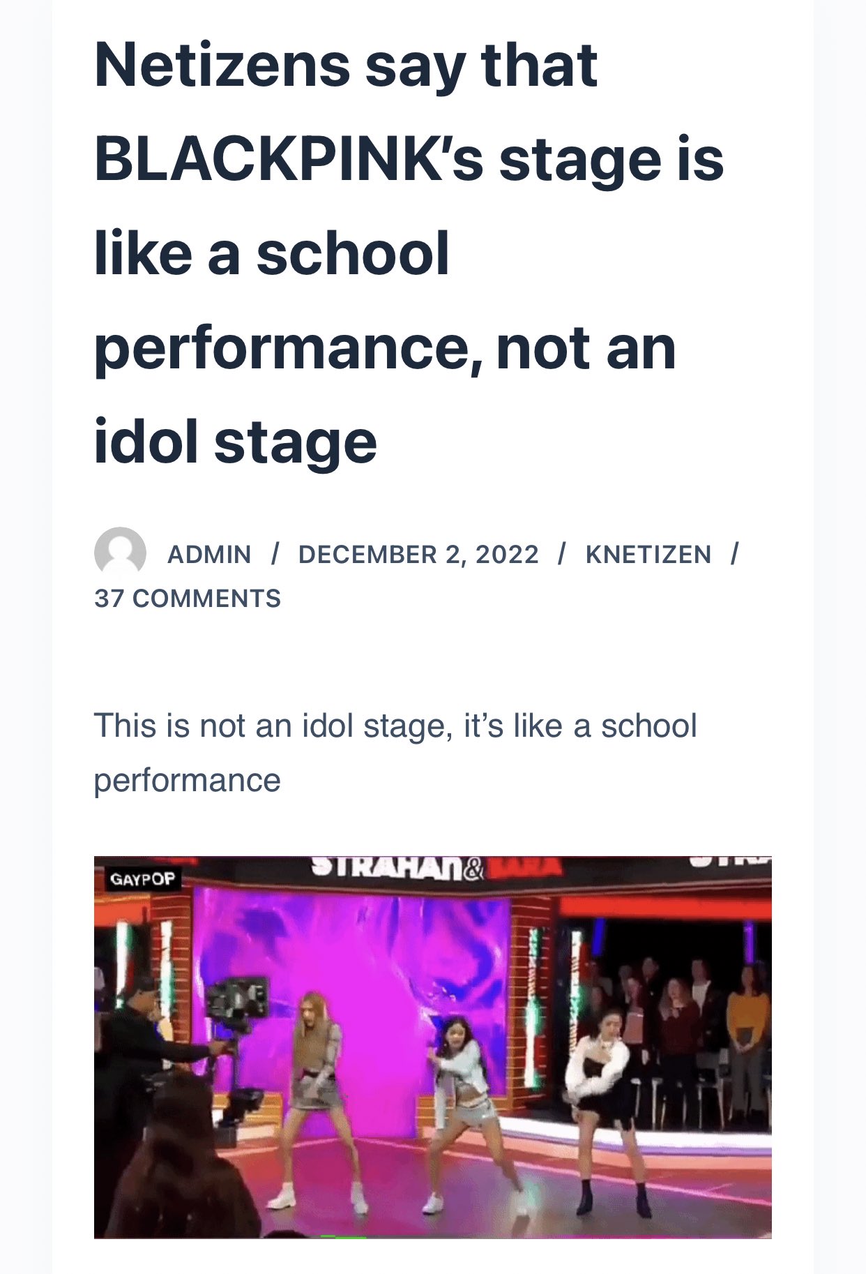 notpannchoa/notpannkpop/notnetizenbuzz on Twitter: "[ notpannkpop ] Netizens say that BLACKPINK ...