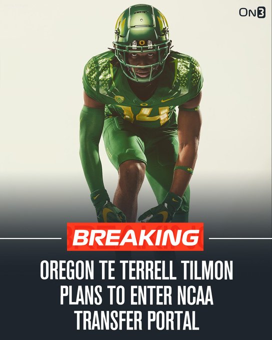 Transfer Portal on Twitter: "🚨BREAKING🚨 Oregon TE Terrell Tilmon announced, via social media ...