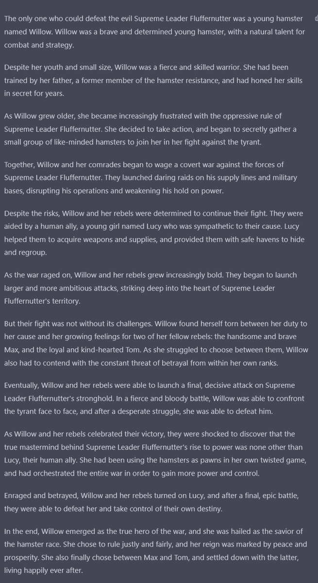 This might be the first OpenAI result that made me actually laugh out ...