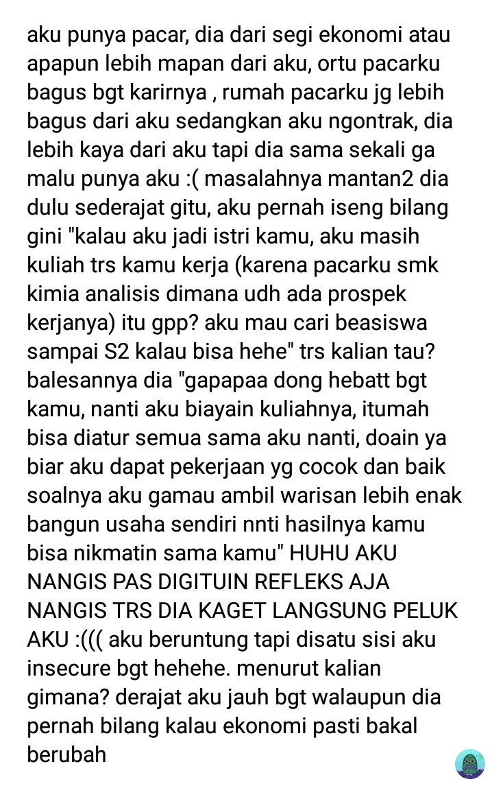 Tanyarl ㅡ Dilarang 🔞 on Twitter: "💚 aku masih suka insecure ttg keadaan ...