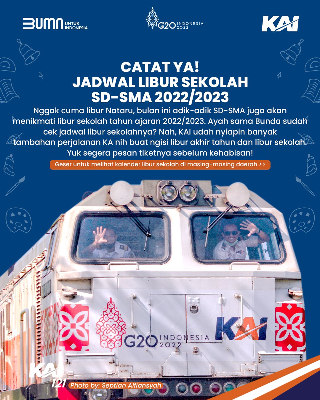 Kereta Api Indonesia on Twitter: "Sudah Pesan Tiket KA buat Libur Nataru 2023 & Libur Sekolah ...
